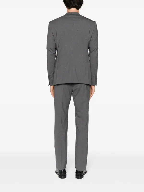 Emporio Armani Single-breasted Virgin Wool Suit - Grey