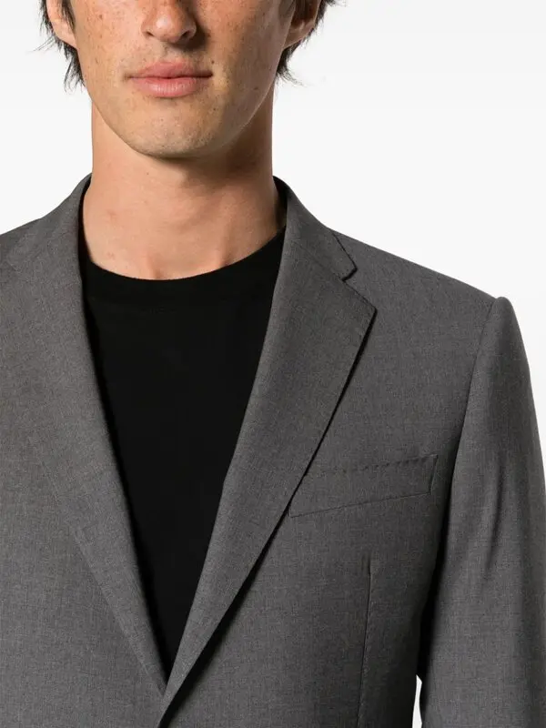 Emporio Armani Single-breasted Virgin Wool Suit - Grey