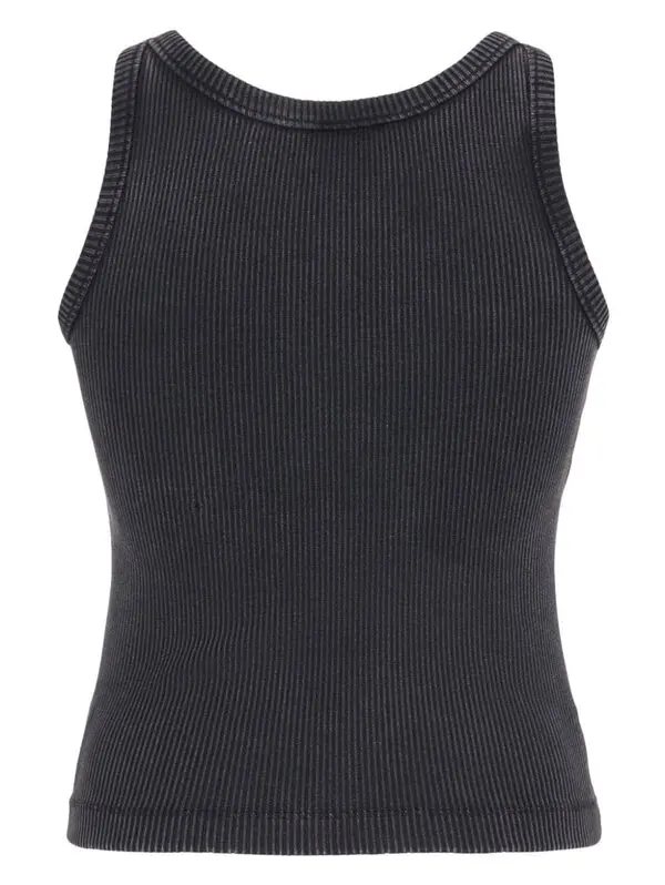 Alessandra Rich Logo Appliqué Tank Top - Grey