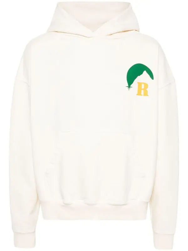 Rhude Moonlight Cotton Hoodie - White