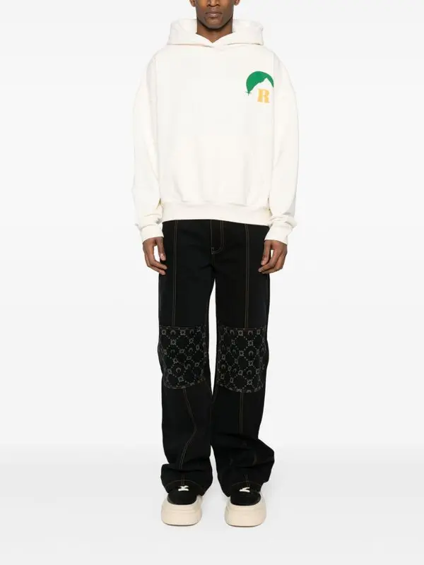 Rhude Moonlight Cotton Hoodie - White