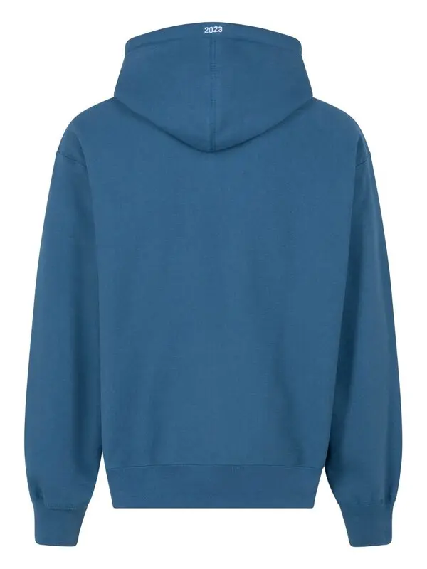 Supreme Box Logo Cotton Hoodie - Blue | Editorialist
