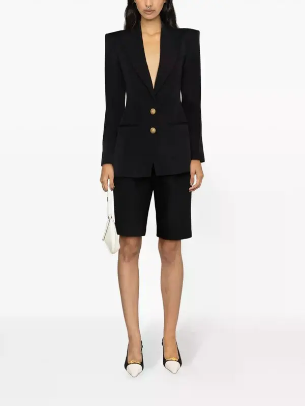 Balmain Single-breasted Virgin Wool Blazer - Black