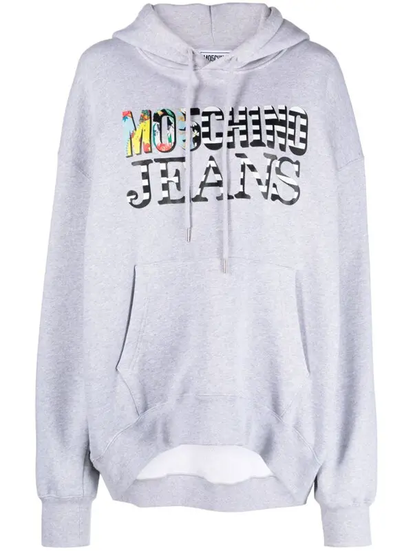 Moschino Logo-print Hoodie - Grey