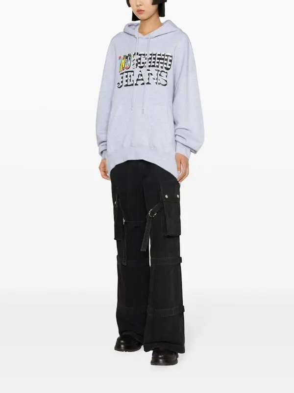 Moschino Logo-print Hoodie - Grey