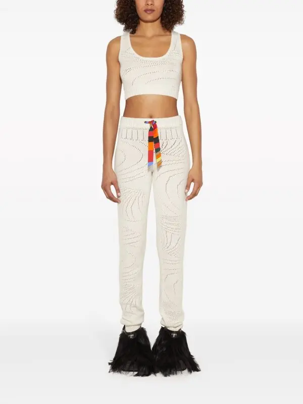 Emilio Pucci Pointelle-knit Cashmere Track Pants
