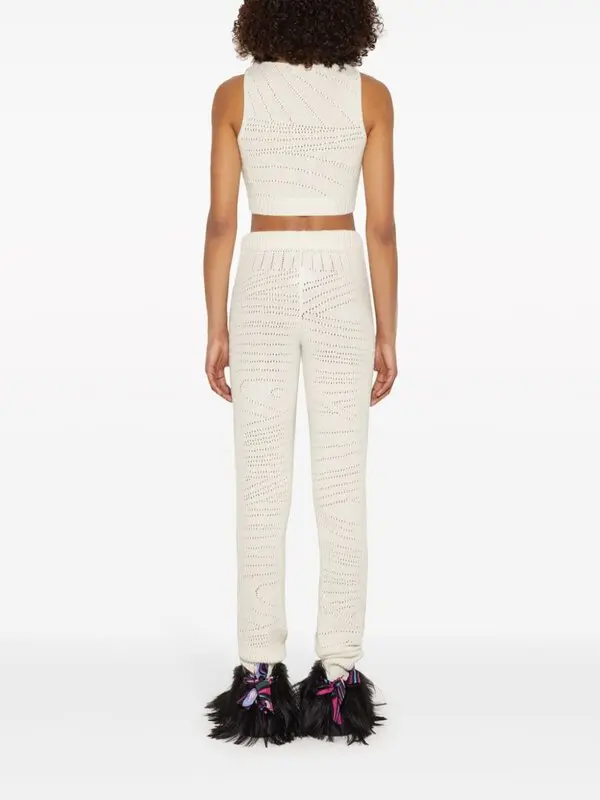 Emilio Pucci Pointelle-knit Cashmere Track Pants