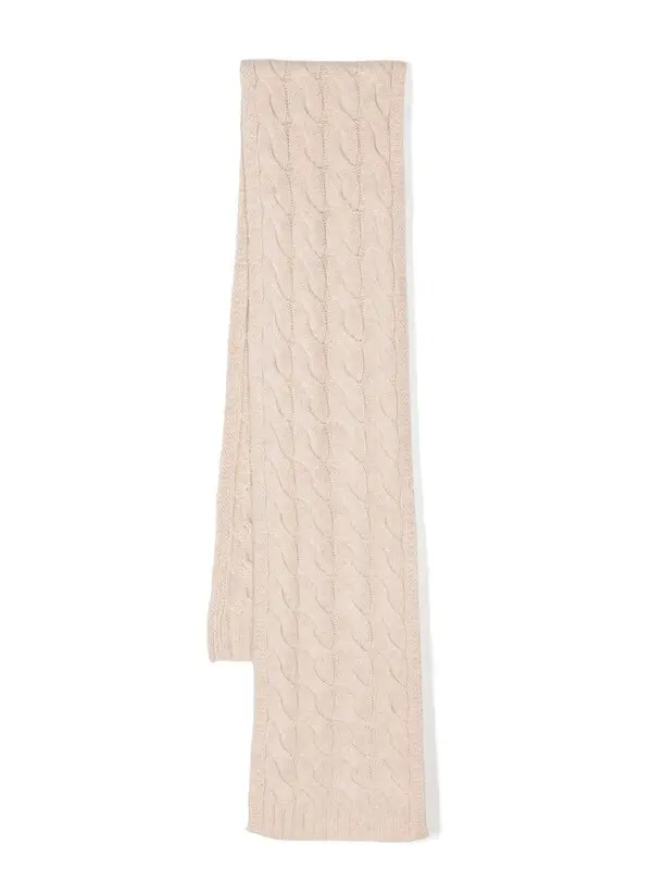 N.peal Cable-knit Cashmere Scarf - Neutrals