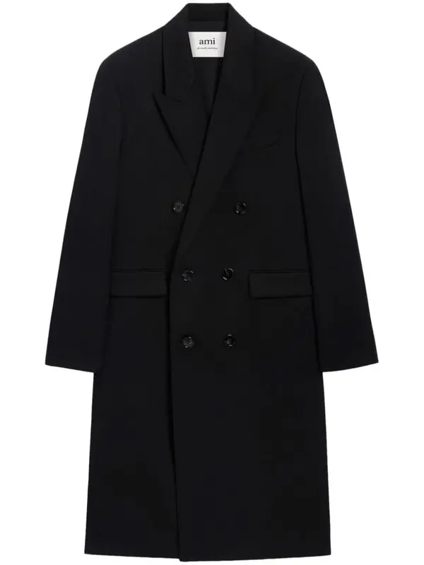 Ami Double-breasted Virgin Wool Coat