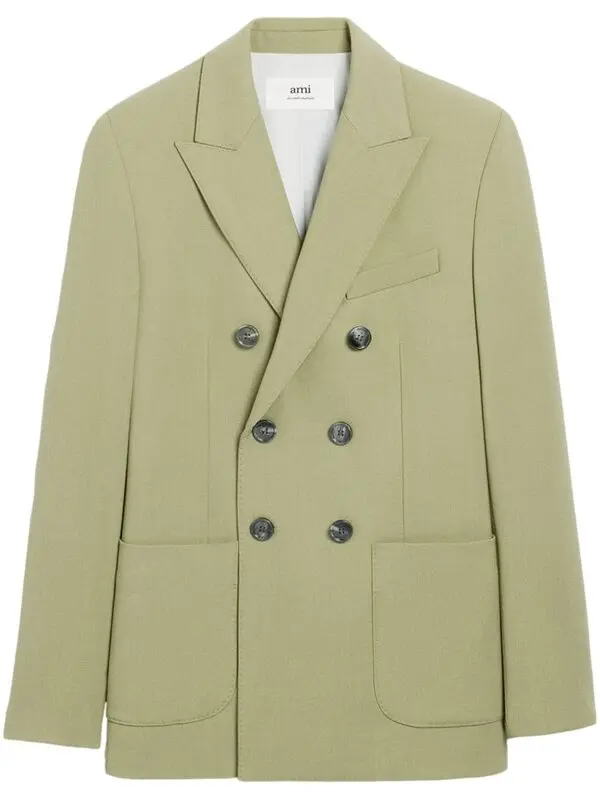 Ami Peak-lapels Double-breasted Blazer - Green