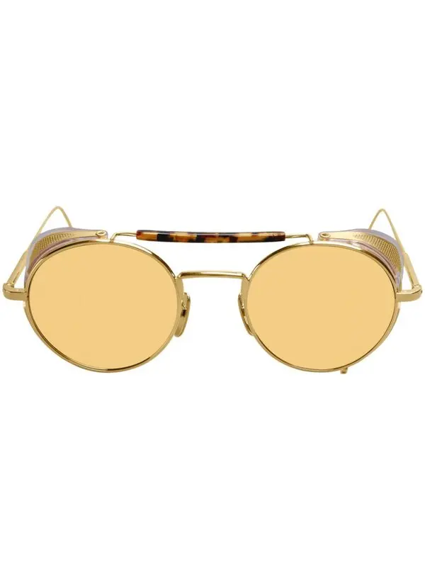 Thom Browne 20th Anniversary Round-frame Sunglasses - Gold