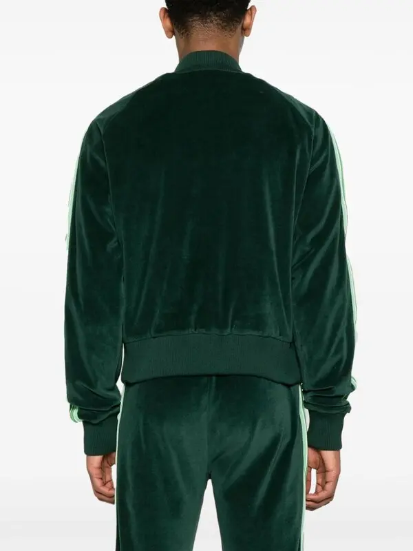 Amiri Stack Monogram Velvet Jacket - Green