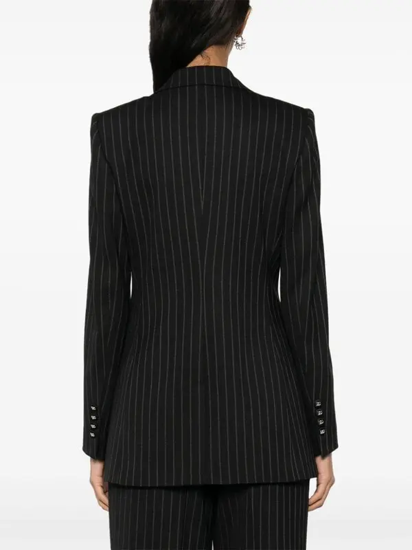 Dolce & Gabbana Pinstriped Single-breasted Blazer - Black