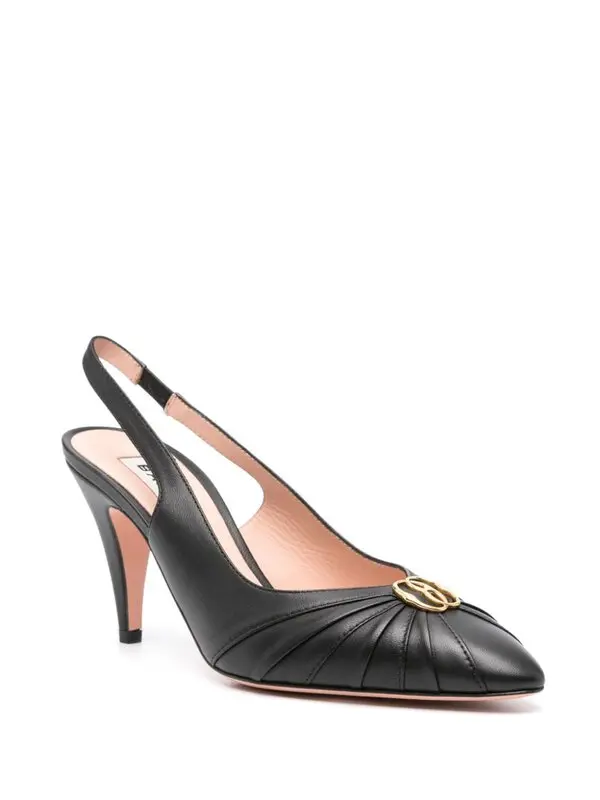 Bally Emblem 80mm Leather Pumps