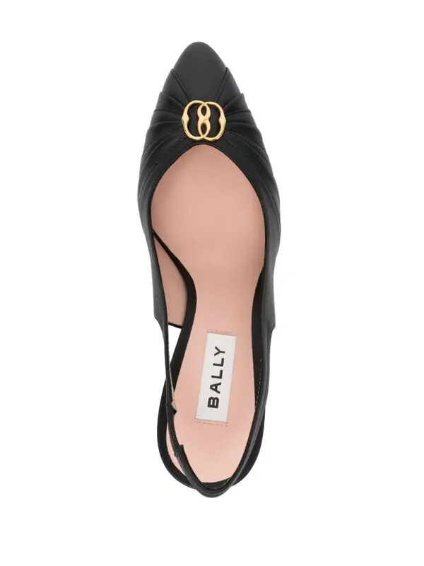 Bally Emblem 80mm Leather Pumps