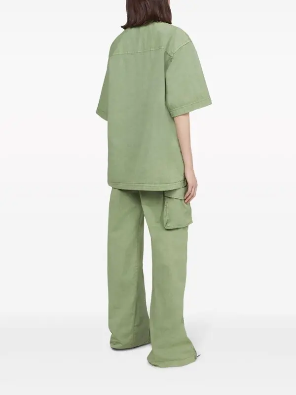Stella McCartney Straight-leg Cotton Cargo Pants - Green