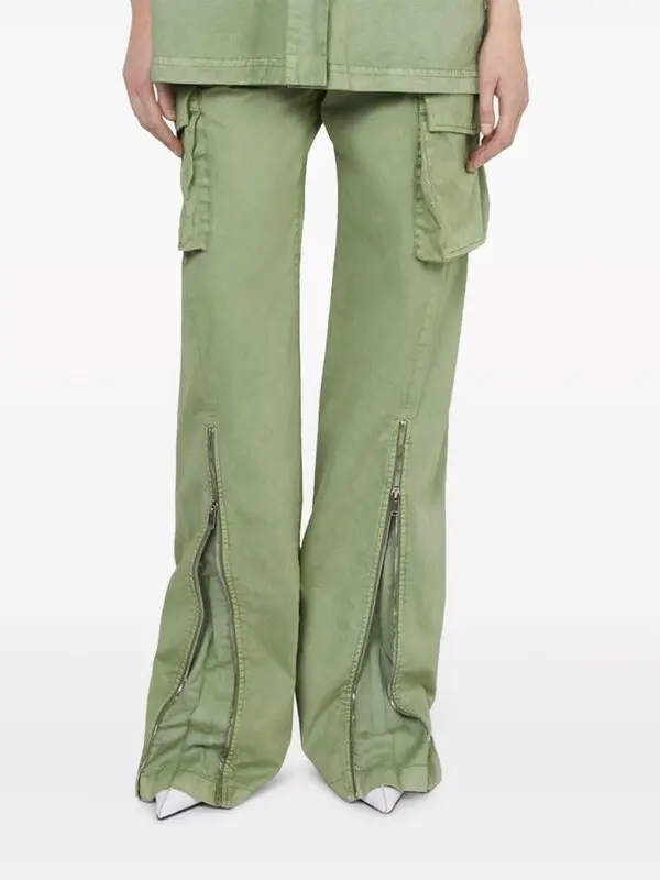 Stella McCartney Straight-leg Cotton Cargo Pants - Green