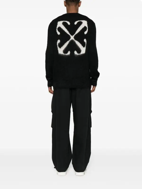Off-White Arrows Intarsia Knit Jumper - Black