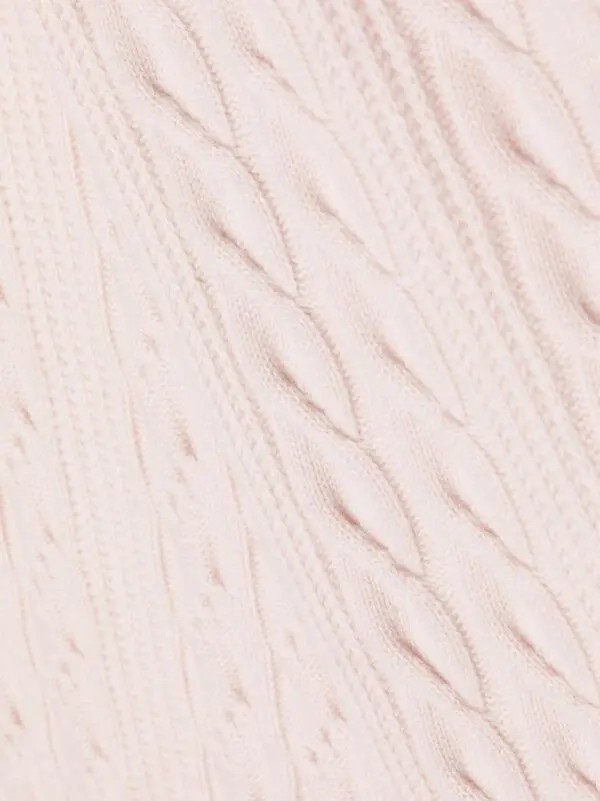 N.peal Cable-knit Cashmere Scarf - Pink