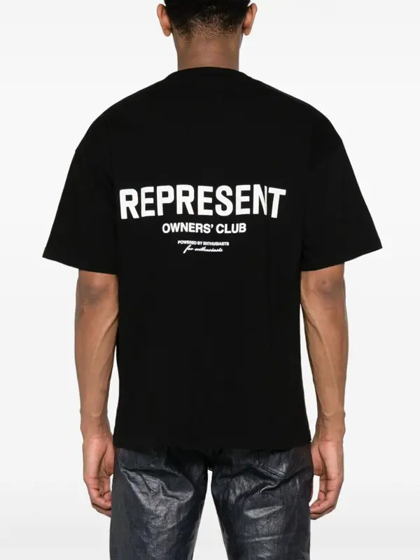 REPRESENT Owners Club Cotton T-shirt - Black