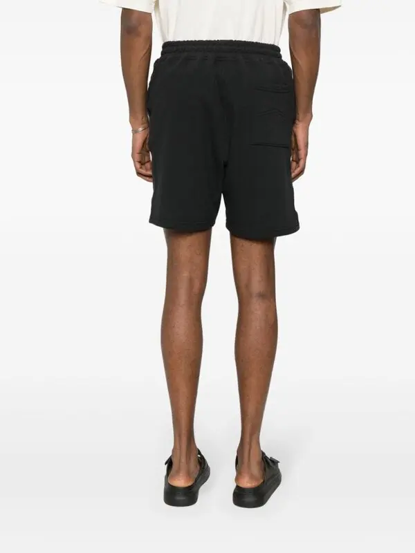 Rhude Logo-embroidered Piqué Shorts - Black