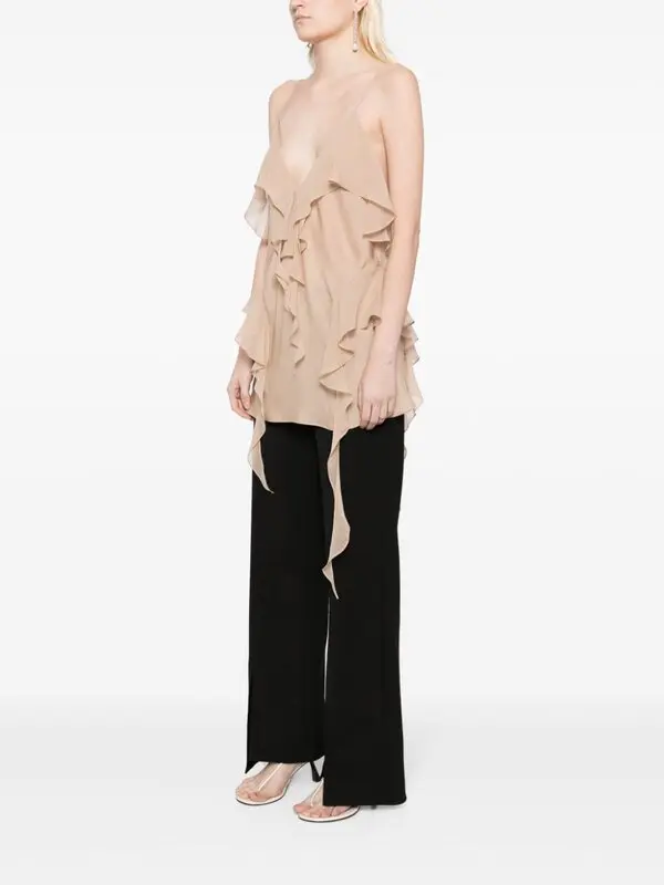Khaite Draped Silk Top