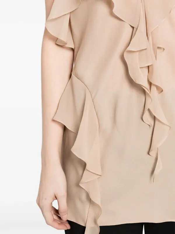 Khaite Draped Silk Top