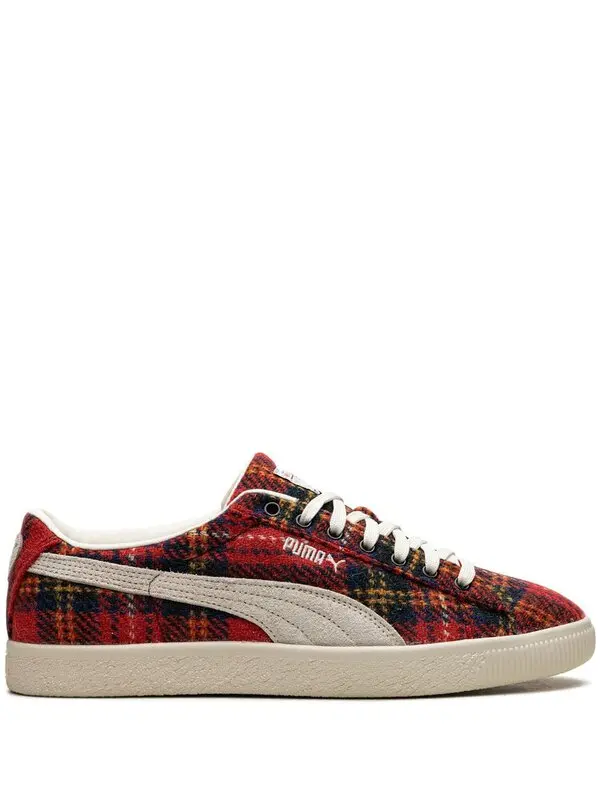 PUMA Suede Vintage Harris Tweed Sneakers - Red