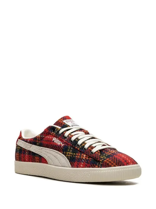 PUMA Suede Vintage Harris Tweed Sneakers - Red