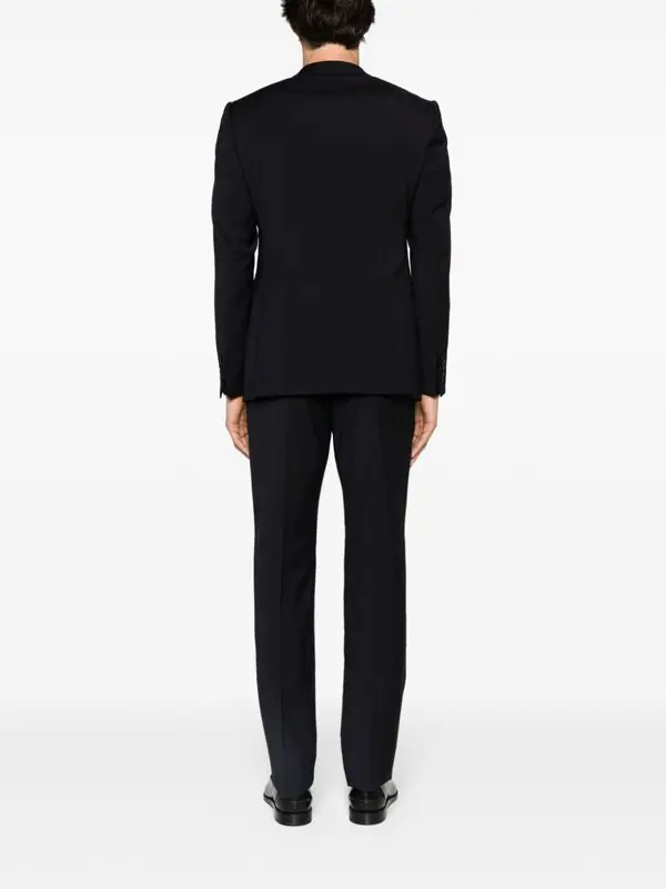 Emporio Armani Single-breasted Virgin Wool Suit - Blue