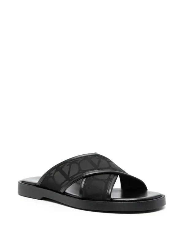 Valentino Garavani Logo-jacquard Crossover-strap Sandals