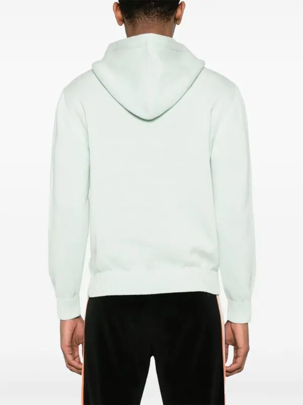 Palm Angels Logo-embroidered Knitted Hoodie