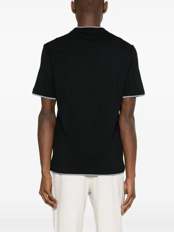 Brunello Cucinelli Layered-effect T-shirt - Black
