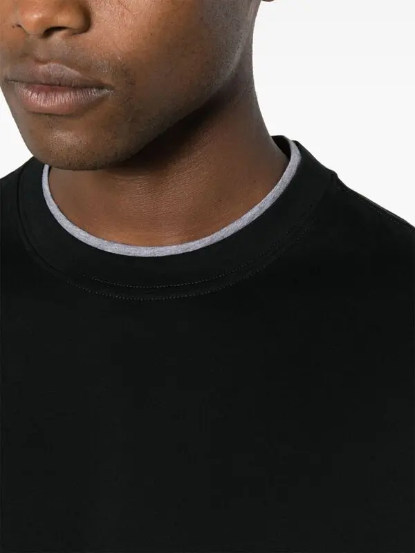 Brunello Cucinelli Layered-effect T-shirt - Black
