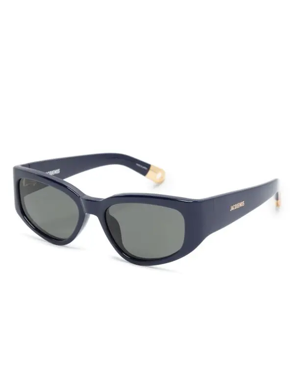 Jacquemus Rectangle-frame Sunglasses - Blue