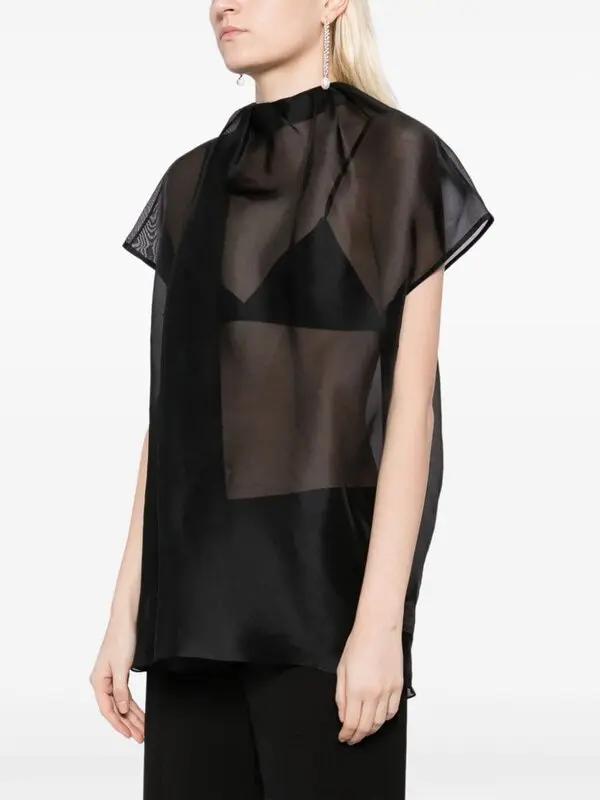 Khaite Sheer Silk Blouse