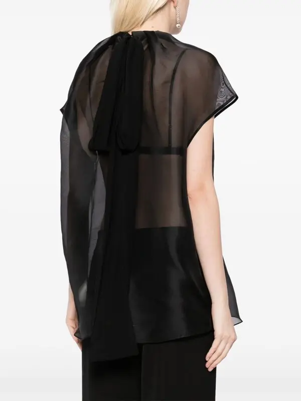 Khaite Sheer Silk Blouse
