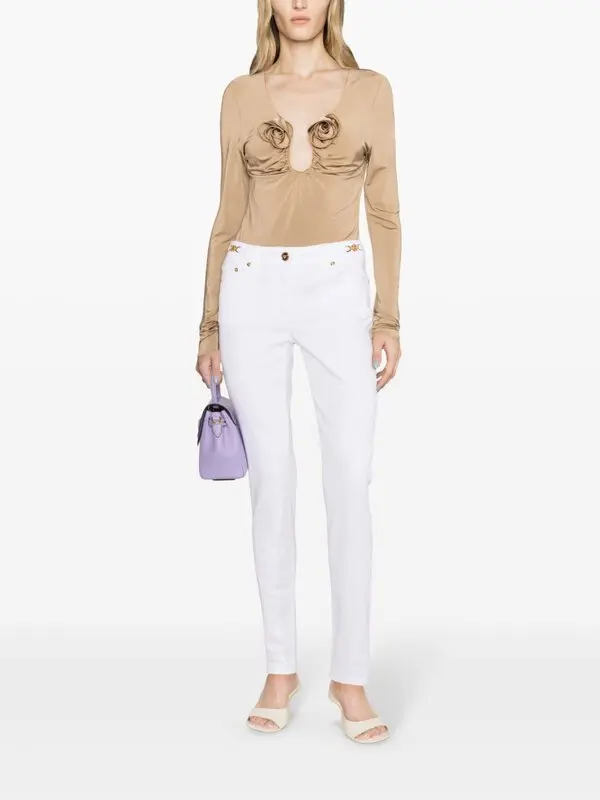 Versace Medusa-plaque Skinny Jeans - White