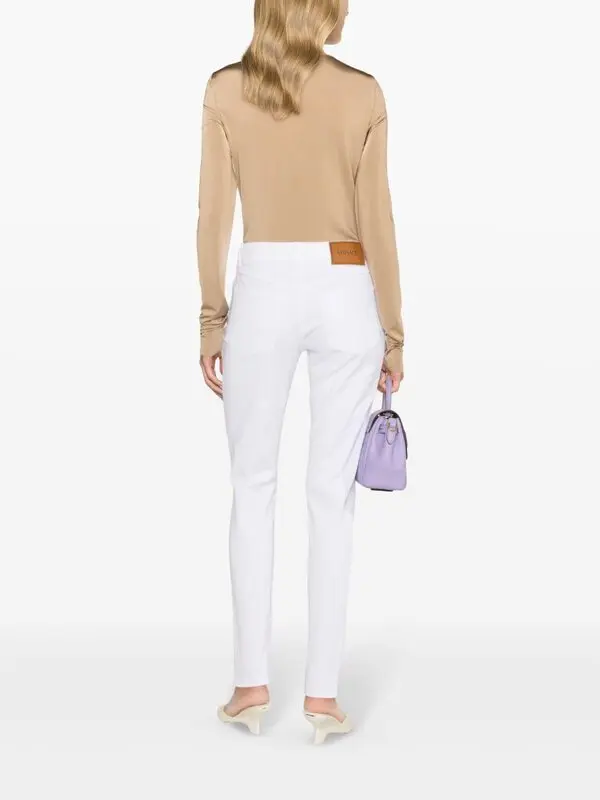 Versace Medusa-plaque Skinny Jeans - White