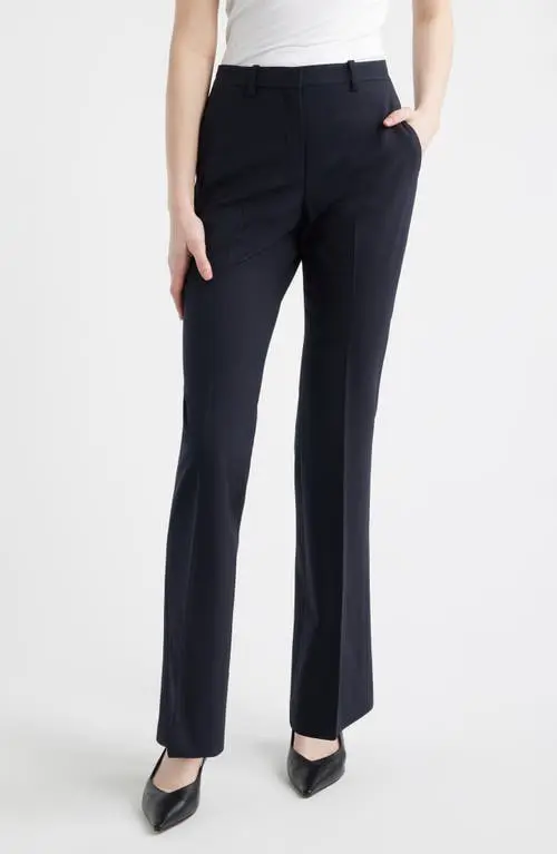 Theory Stretch Wool Trousers - Deep Navy