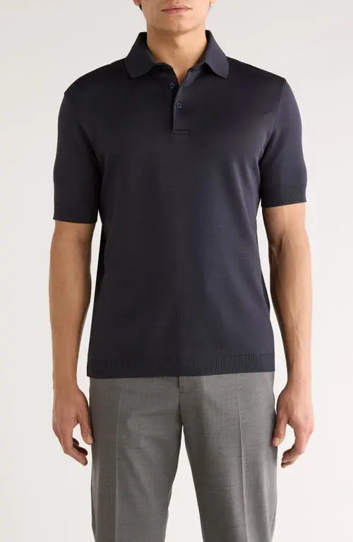 Herno Cotton Jersey Polo - Navy