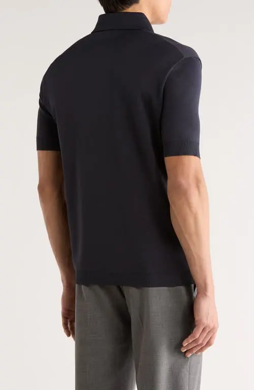 Herno Cotton Jersey Polo - Navy