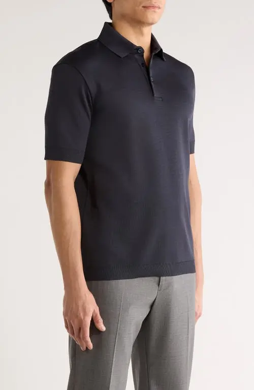 Herno Cotton Jersey Polo - Navy
