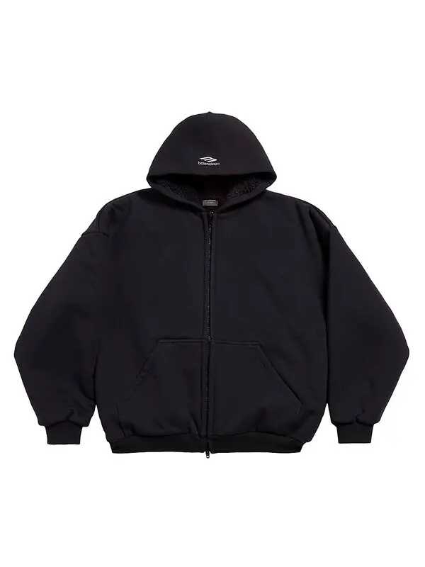 Balenciaga Skiwear 3b Sports Icon Outerwear Zip-Up Hoodie - Black