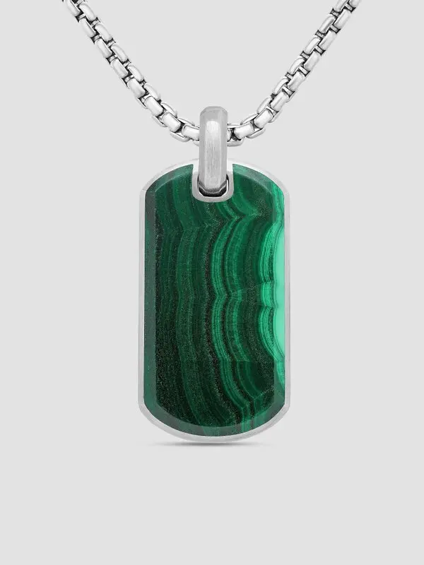 David Yurman Chevron Tag - Malachite