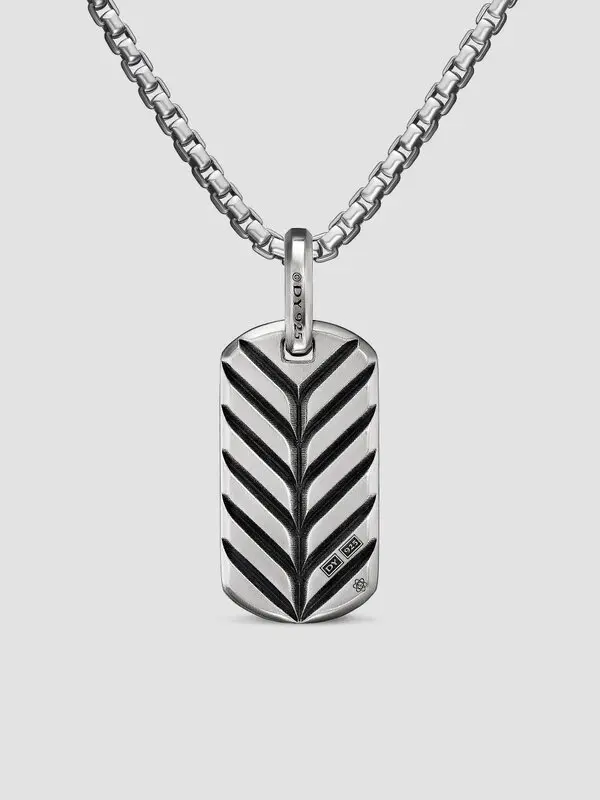 David Yurman Chevron Tag - Meteorite