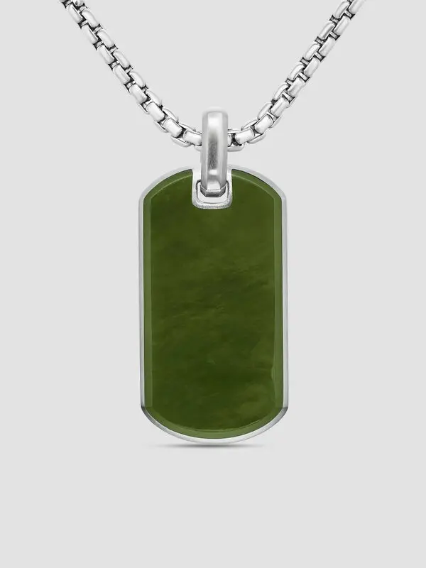 David Yurman Chevron Tag - Nephrite Jade