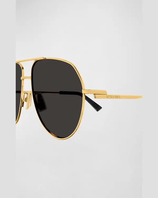 Bottega Veneta Double-bridge Aviator Sunglasses
