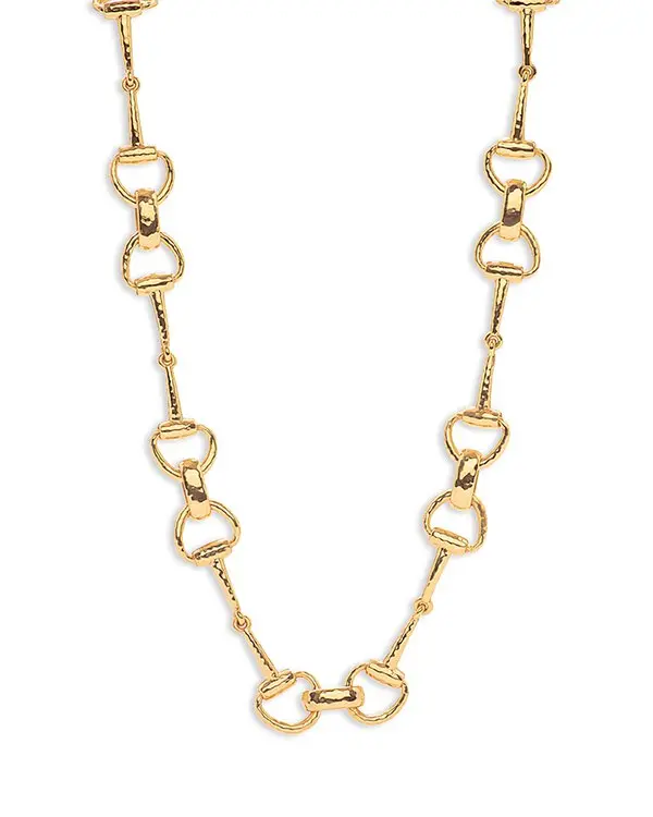 CAPUCINE DE WULF Equestrian Snaffle Bit Chain Necklace - Gold