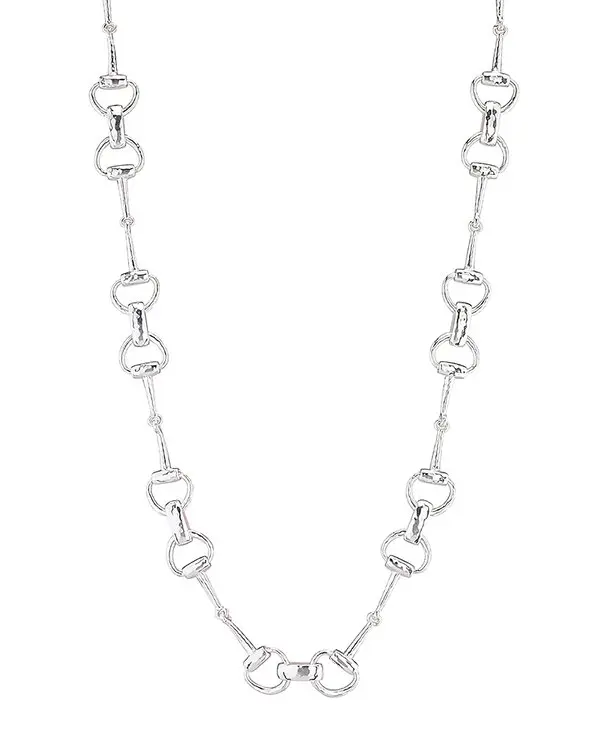 CAPUCINE DE WULF Equestrian Snaffle Bit Chain Necklace - Silver